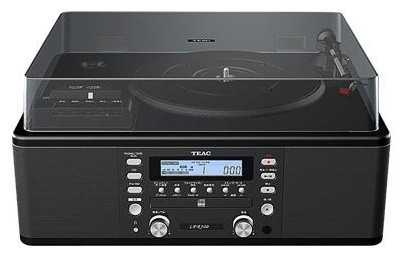 Teac lp-r500 vinyl cd recorder radio cassette deck with in-built speakers