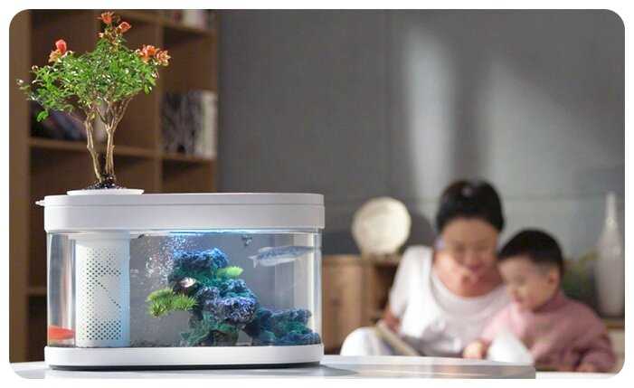 54💬 Отзывов о 10 л Xiaomi Geometry Fish Tank Aquaponics Ecosystem (HF ...