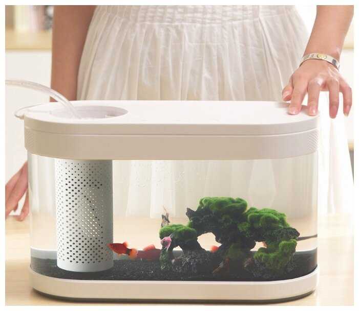 54💬 Отзывов о 10 л Xiaomi Geometry Fish Tank Aquaponics Ecosystem (HF ...