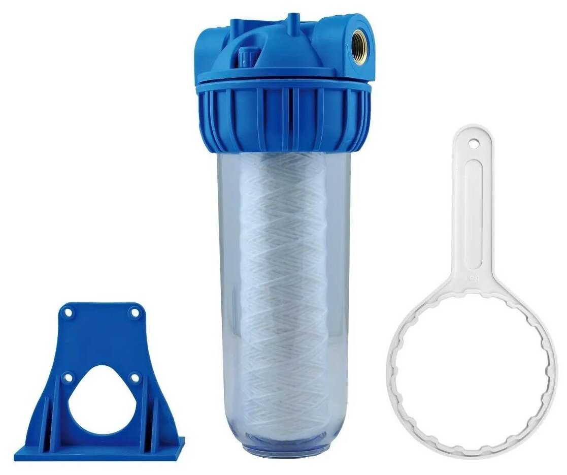 Фильтр колбовый магистральный 3/4"ВР прозрачный + картридж F01-3/4" 💬 ...